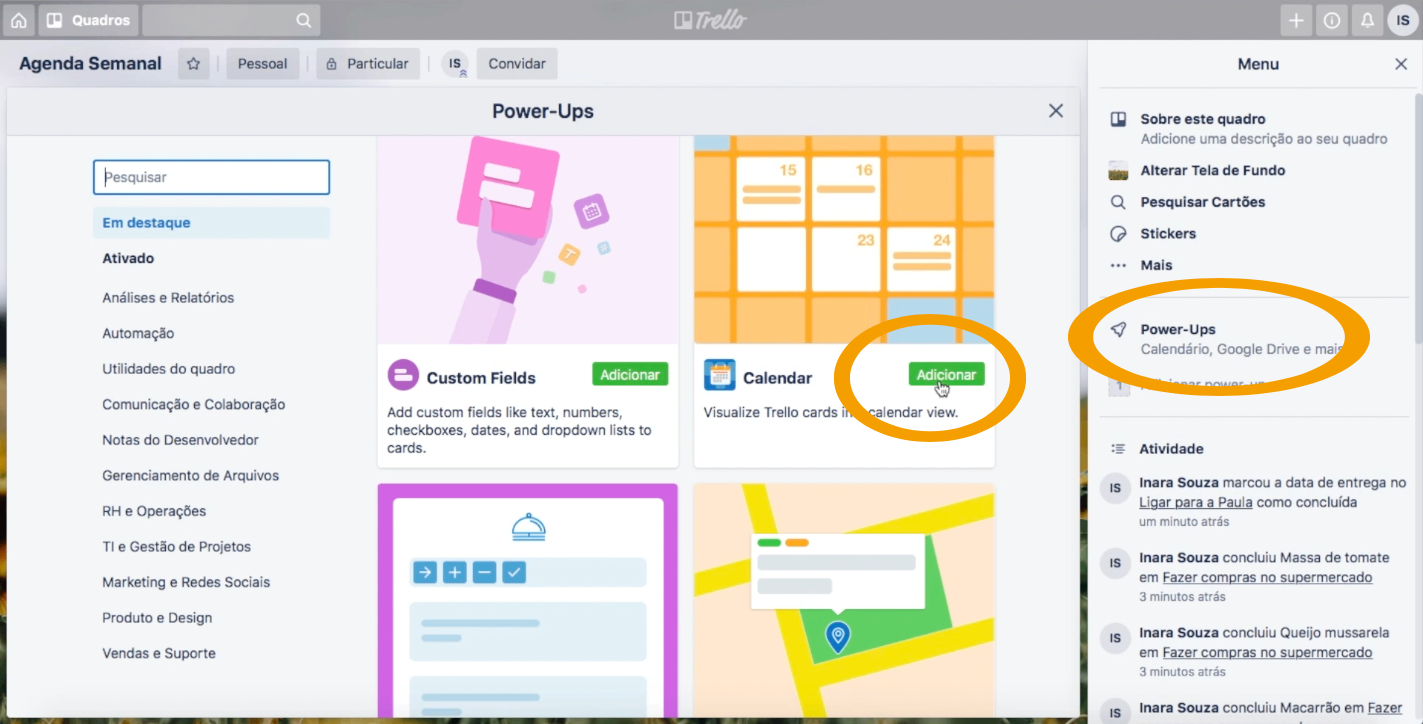 power up calendar Trello | Casinha Arrumada